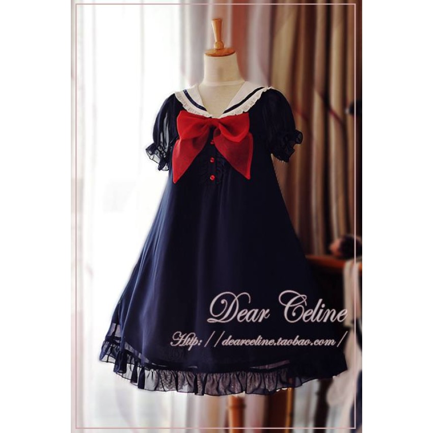 Dear Celine Sailor Style Dolly One Piece(In Stock) - CLOBBAONLINE