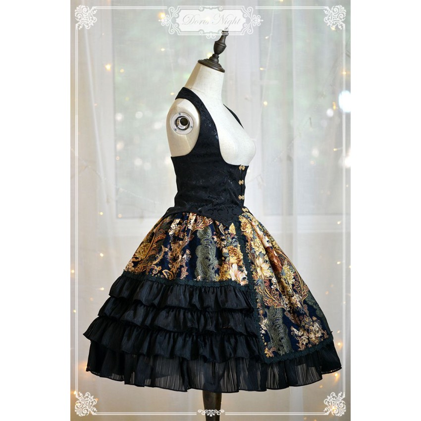 Doris Night Dark Night Rose Skirt - CLOBBAONLINE