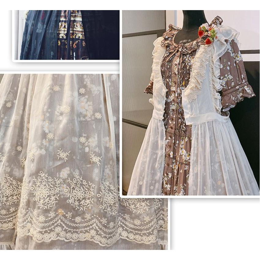 Surface Spell Classic Embroidered Chiffon Overdress(Leftovers/Stock is ...