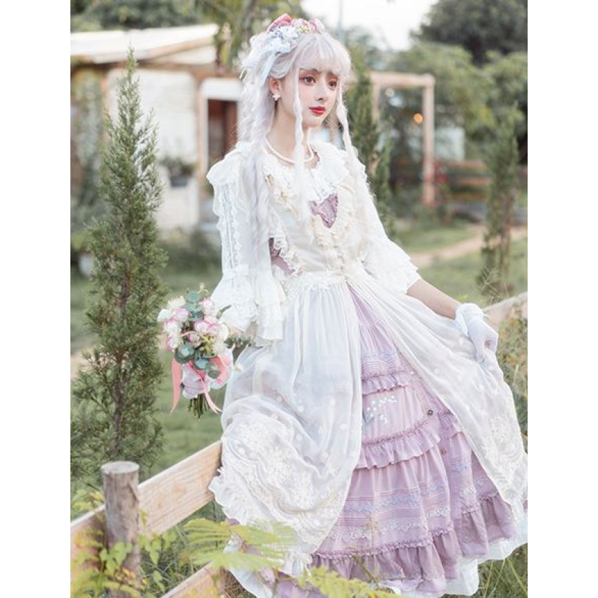 Surface Spell Classic Embroidered Chiffon Overdress(Leftovers/Stock is ...